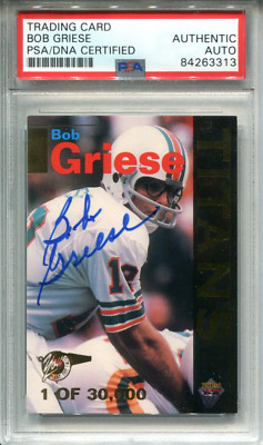 Bob Griese Autographed 1995 Signature Rookies Card (PSA) | eBay