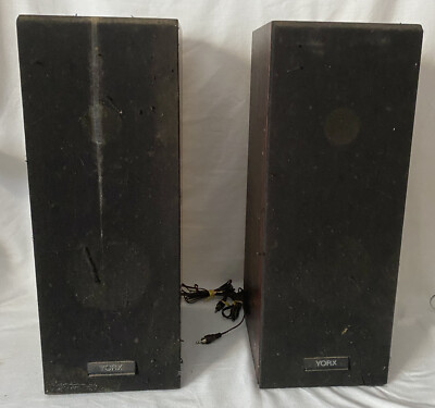 Set of Vintage YORX SPEAKERS Model S202A WoodGrain 8 Ohms 10 Watts 5 ...