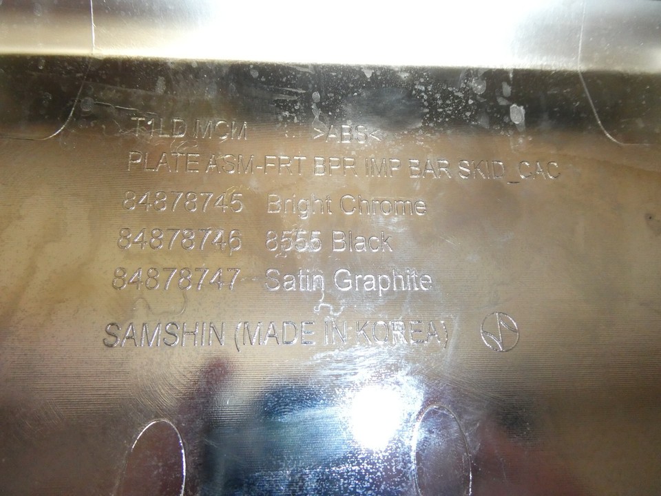 Trim Front Bumper GMC Plate Sierra 1500 Denali Chrome OEM 2022- 2025 ...