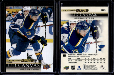 2018-19 Upper Deck Series 2 Young Guns Canvas #C225 Jordan Kyrou Rookie ...