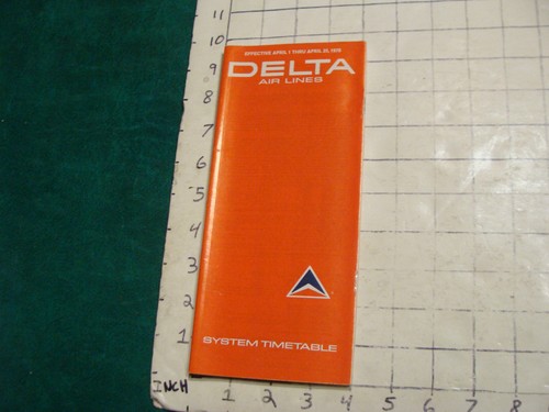 Vintage High Grade AIRLINE brochure: DELTA AIR LINES 1970 TIMETABLE ...