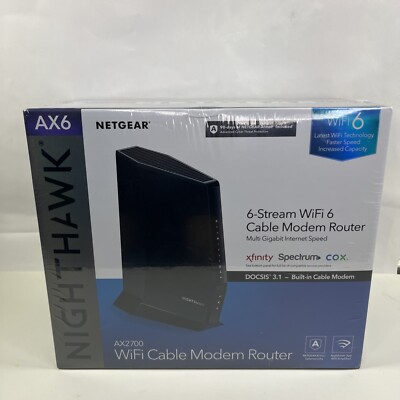 NETGEAR - Nighthawk AX2700 Router with 32 x 8 DOCSIS 3.1 Cable Modem ...