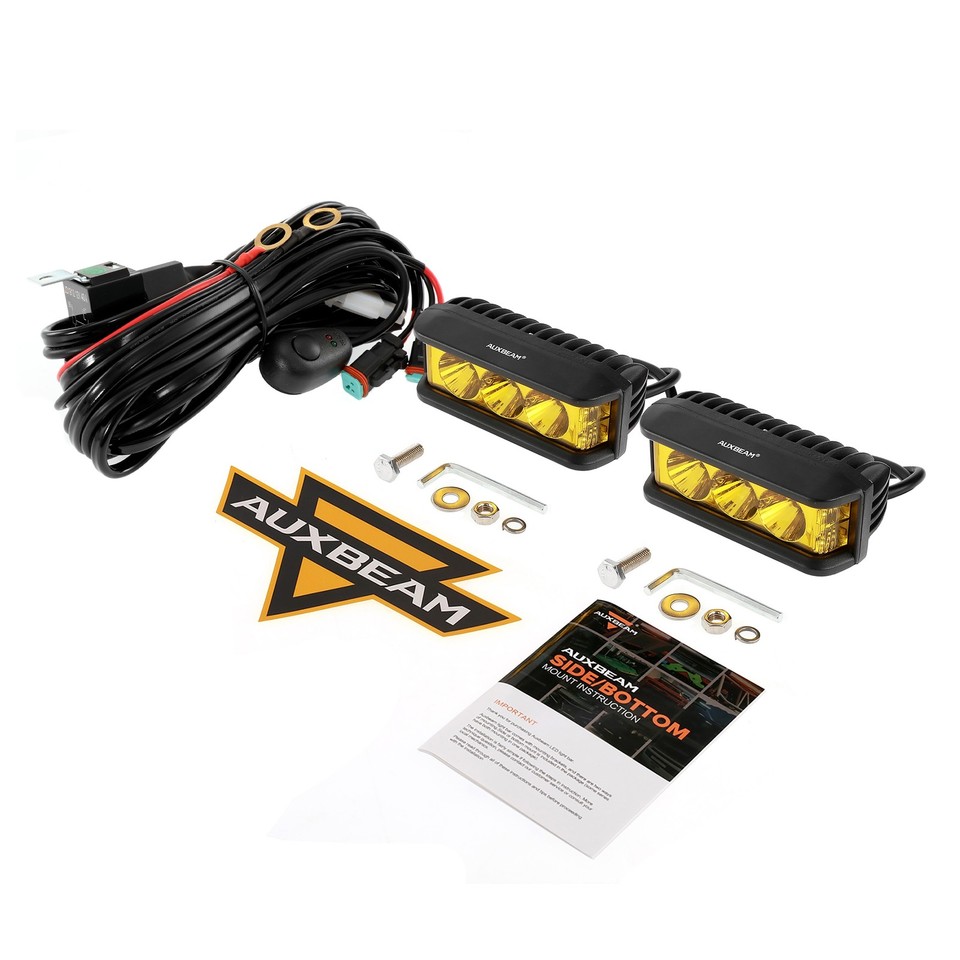 AUXBEAM 5" INCH LED Light Bar Spot Driving Fog Pods For Yamaha YXZ1000R ...