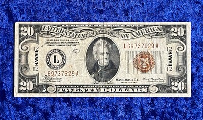 1934A $20 HAWAII OVERPRINT Twenty Dollars Federal Reserve Note | eBay