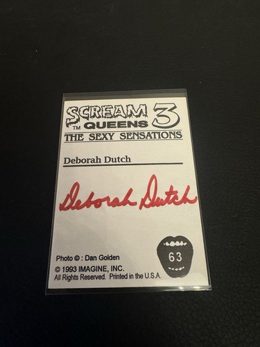 Scream Queen 3 Autograph Card | eBay