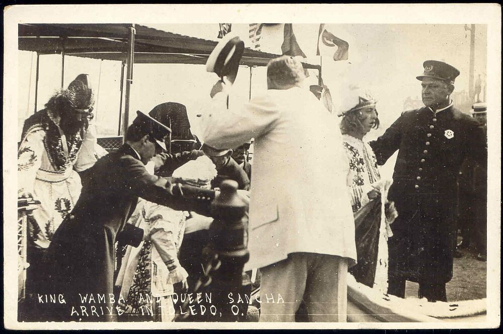 King Wamba and Queen Sancha Arriving in Toledo, Ohio (1910) RPPC | eBay