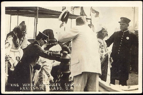 King Wamba and Queen Sancha Arriving in Toledo, Ohio (1910) RPPC | eBay