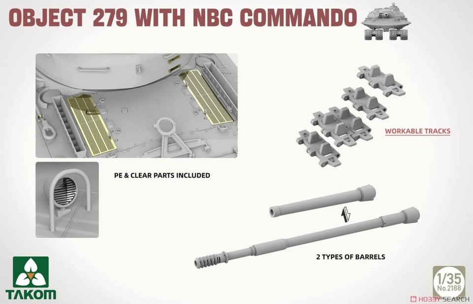 TAKOM 2188 1/35 Object 279 w/NBC Commando Plastic Model Kit | eBay