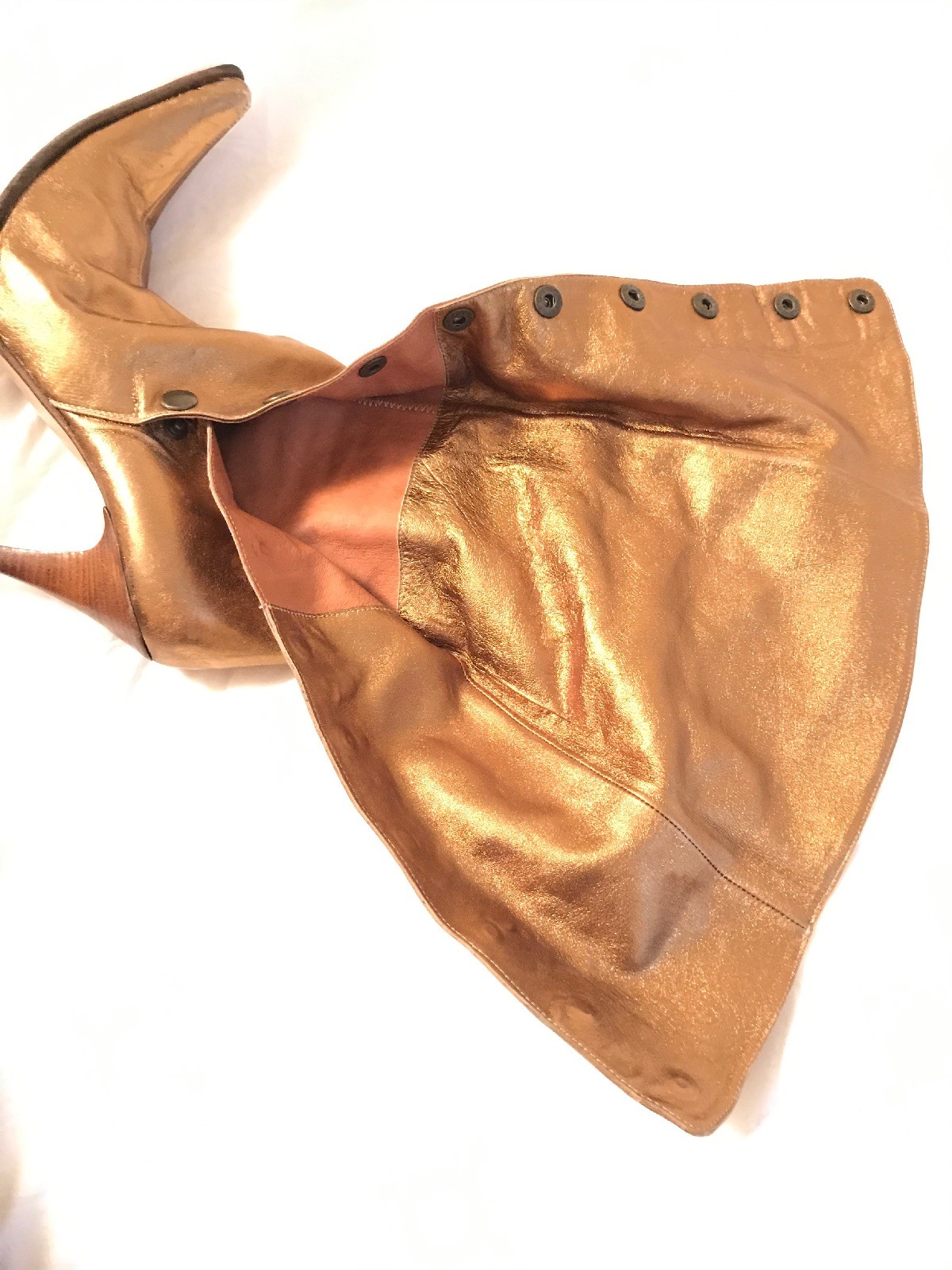 Vtg 90s 2000s Spaziomoda Gold Metallic Copper Brass Brown Button ...