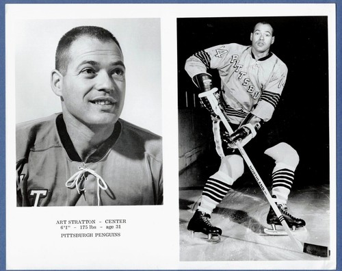 1967-68 Art Stratton Pittsburgh Penguins Original Glossy Publicity ...