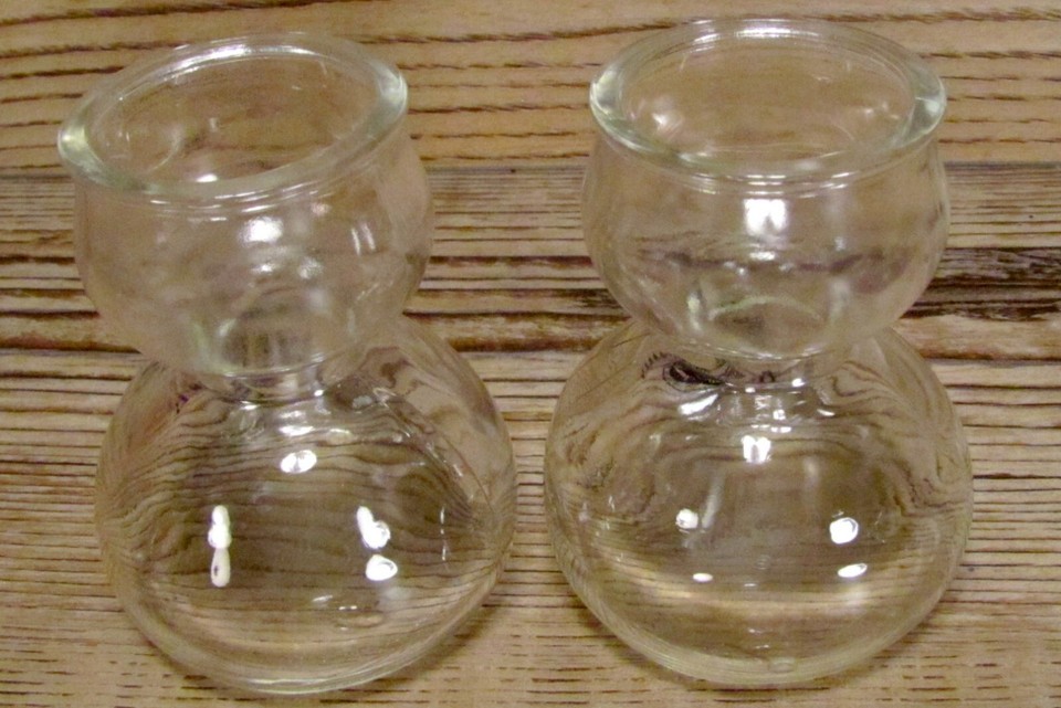 2 Jack Daniels Old No. 7 Double Bubble Hourglass Whiskey Water Chaser ...