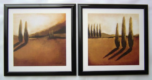 Artist Tandi Venter "Memories of Tuscany I & II" set of prints in black ...