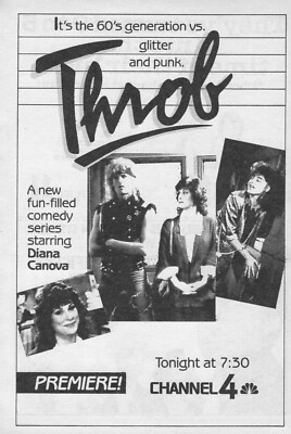 1986 TV AD THROB SERIES PREMIERE JANE LEEVES DIANA CANOVA MARYEDITH ...