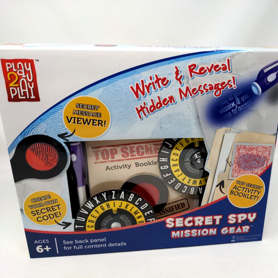 New Secret Spy Mission Gear Kid Top Secret Activity Book Code Set Kit ...