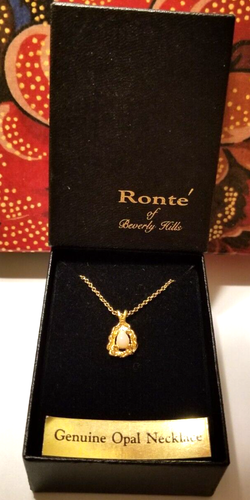 Vintage 1990's Ronte'of Beverly Hills Genuine Opal Necklace New Old ...