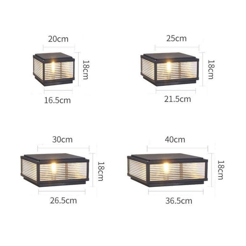 Garden Gate Pillar Light Home Pillar Lamp Yard Post Lights Outdoor Post ...