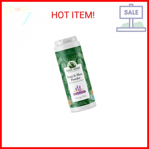 FOOT SENSE All Natural Smelly Foot & Shoe Powder - Foot Odor Eliminator ...