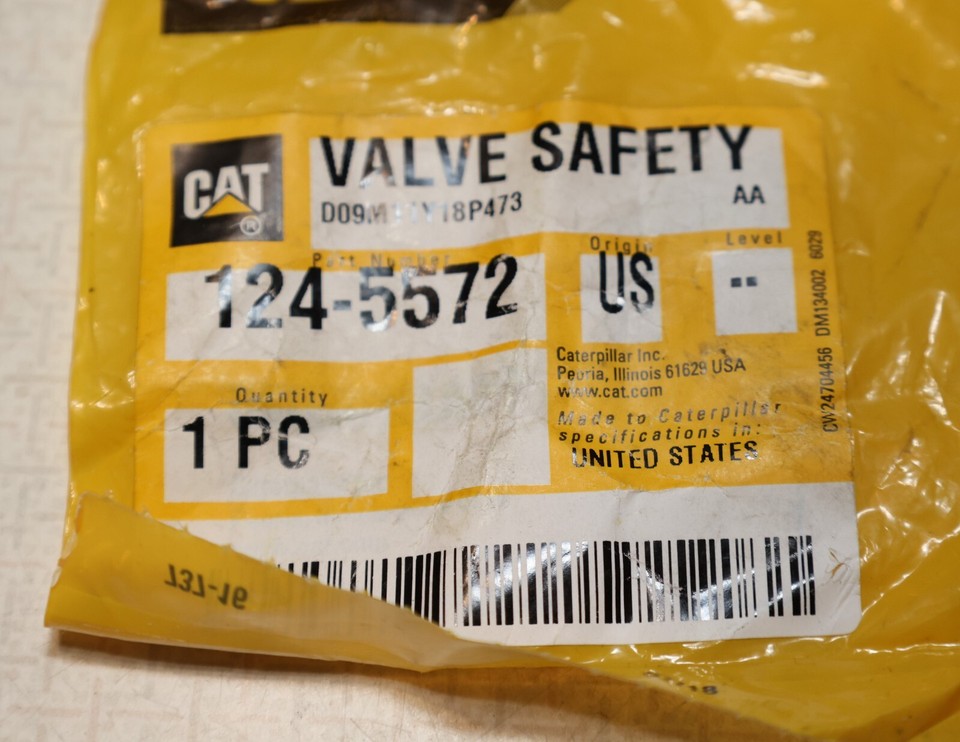 Genuine CAT Caterpillar Valve Safety Part # 124-5572 NEW | eBay