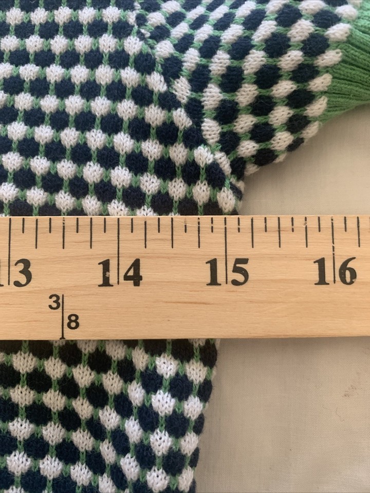 Y2K Cotton blend Cardigan Green Colorblock Retro Scene Clueless Small ...