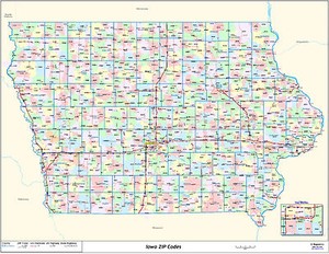 Iowa Zip Code Map Free - United States Map