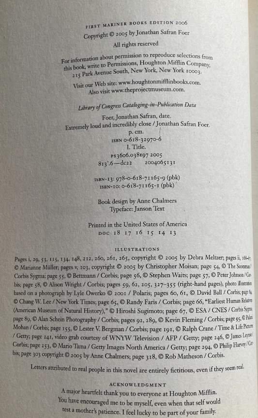 Extremely Loud And Incredibly Close Book Illustrations