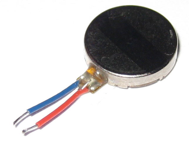 Vibrator Flat Micro Motor - 3 VDC - 10mm Dia - 2mm Thick- For ...