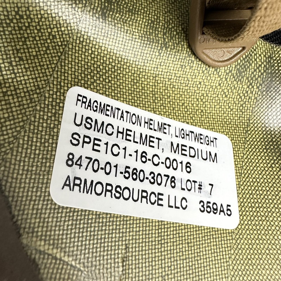 Medium USMC LWH Lightweight Helmet Package Norotos ESS IR USGI US ...