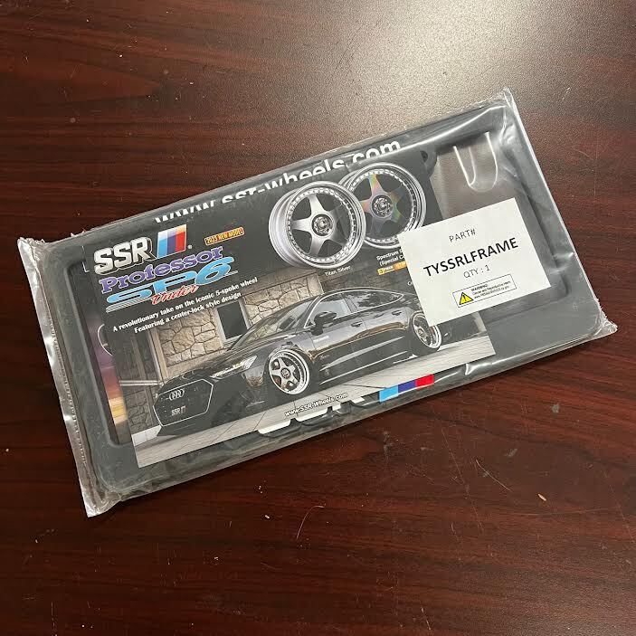 SSR Wheels Official License Plate Frame TYSSRLFRAME1 Speed Star Racing ...