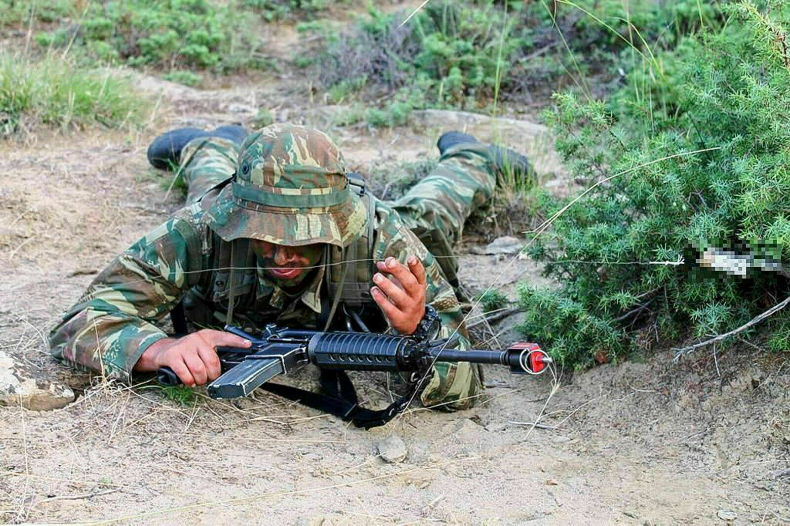 GREEK ARMY* : ORIGINAL "LIZARD CAMO" Boonie Military Combat JUNGLE HAT ...