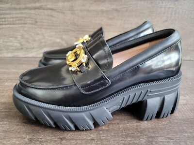Gucci Women's GG Logo Chunky Heel Loafers Size 36 US 6. | eBay Gucci Women's GG Logo Chunky Heel Loafers Size 36 US 6. | eBay