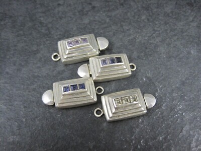 Sterling Silver Multi Gemstone Jewelry Box Clasps Lot of 4 Heavy | eBay