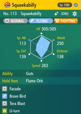 Pokemon Scarlet and Violet 6iv Shiny Max EV Squawkabilly | eBay