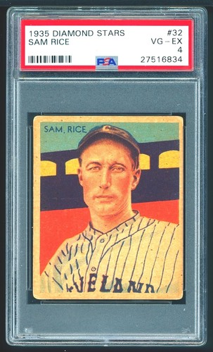 ⚾️ 1934-36 National Chicle Diamond Stars Green Back #32 Sam Rice (HOF) - PSA 4 | eBay