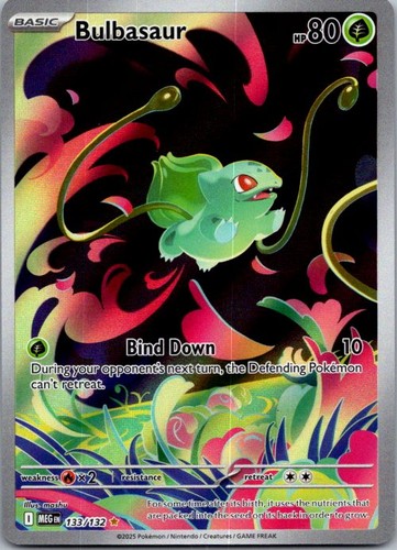Bulbasaur Illustration Rare ME01: Mega Evolution 133/132 NM | eBay