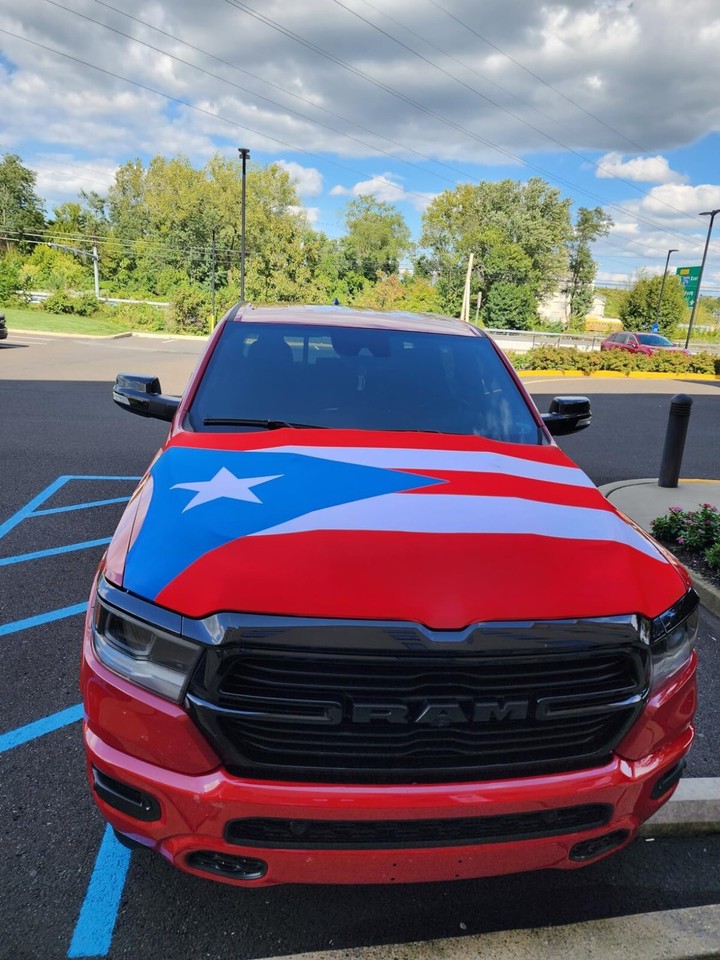 Puerto Rico Flag Car Hood Cover Universal Size Elastic Patriot PR 4x5 ...