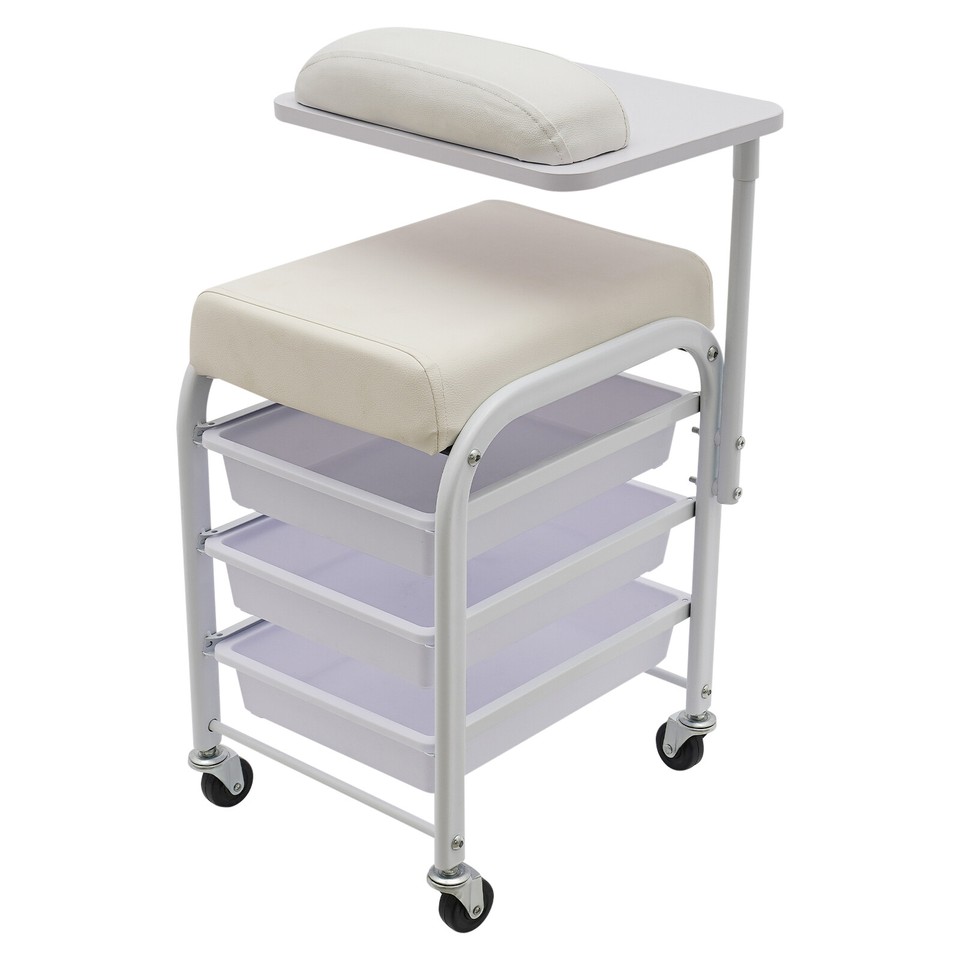 3-Drawers Beauty Spa Cart Salon Nail Cart Rolling Portable Storage Cart ...