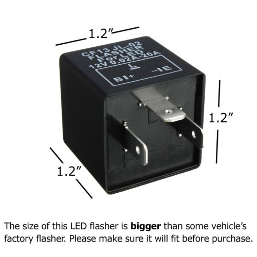 3-Pin Car Flasher Relay Fix LED Light Turn Signal Hyper Flash CF13 ...