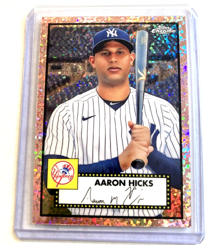 2021 Topps Platinum Anniversary #361- AARON HICKS Rose Gold Refractor ...