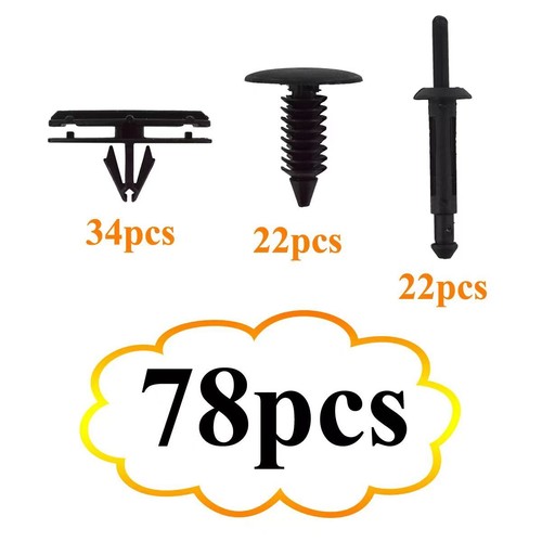 78pc Full Fender Flare Hardware Clip Mounting Kit For 2007-2018 Jeep ...