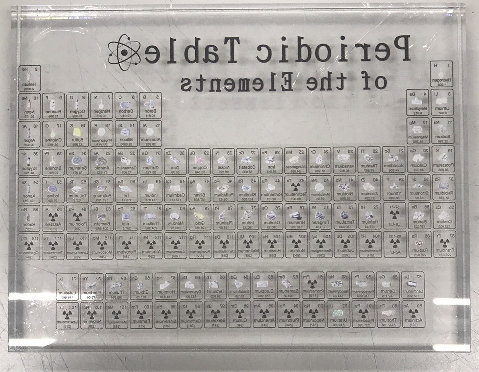 Periodic Table of Elements Table Real Elements Displays Acrylic ...