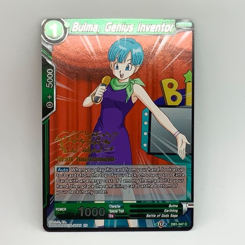 Bulma, Genius Inventor - Draft Tournament Stamp DB1-047 Dragon Ball ...