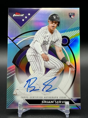 Brian Serven - 2023 Topps Finest - RC Refractor AUTO - Colorado Rockies ...