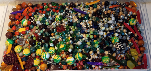 over 5 lbs vtg loose jewelry beads glass mop crystal aurora borealis ...
