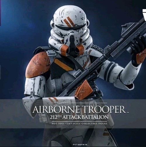 Star Wars Sideshow 212th Battalion Airborne Clone Trooper 1/6 Figure ...