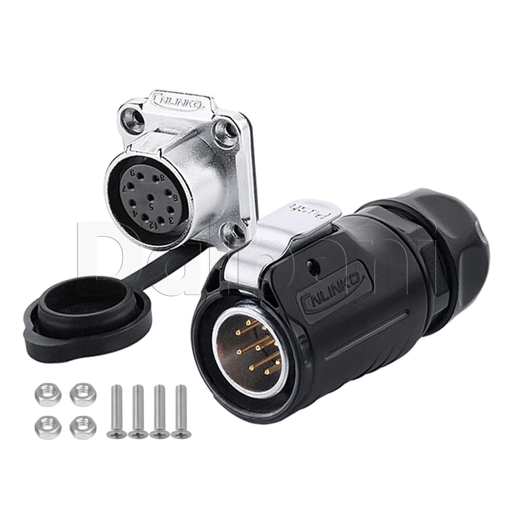 9 Pin Male Quick Connect Waterproof In-Line Power Connector | eBay