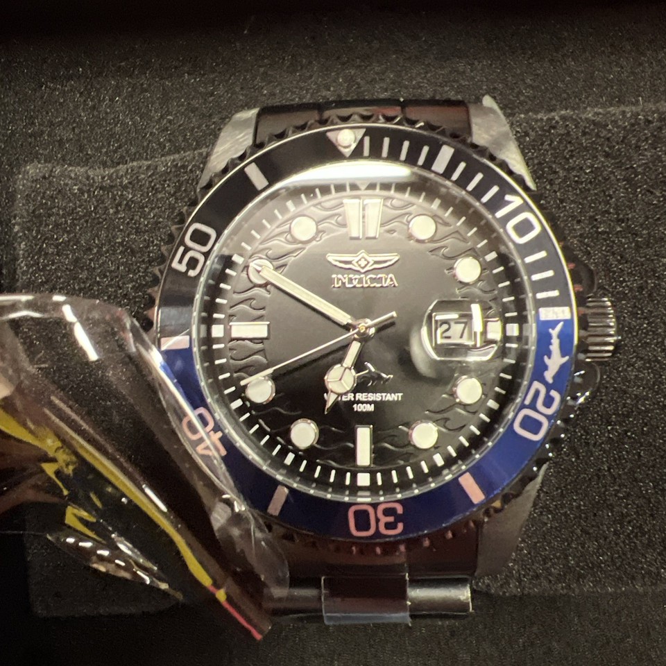 Invicta 44713 Pro Diver Men's Watch Stainless Steel, 43mm BLACK + NEW ...