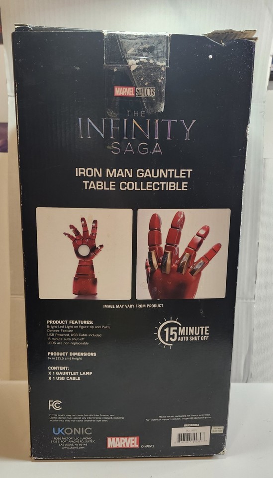 14” Infinity Saga Marvel Iron Man Gauntlet Illuminated LED Light Lamp ...