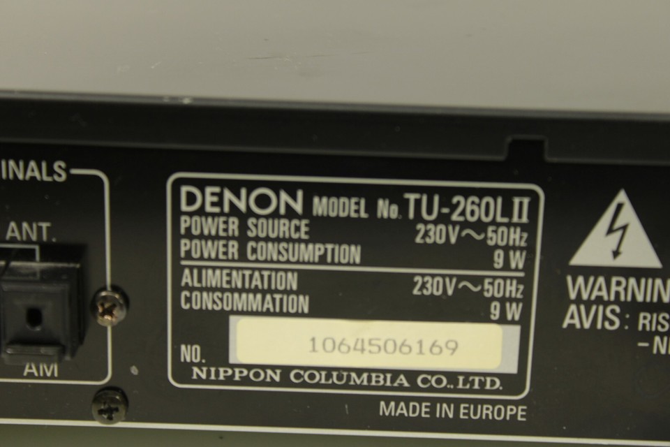 DENON TU 260 L II, AM/FM tuner for repar. (ref J 864) | eBay