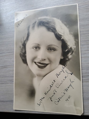 VARIETY THEATRE SIGNED PHOTO 1940,CATHERINE HAIGH ACTRESS SINGER DANCER ...