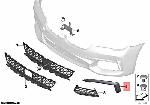 Genuine BMW G11 G12 725d 725Ld 730d 730dX 730i 730Ld Covering Left ...